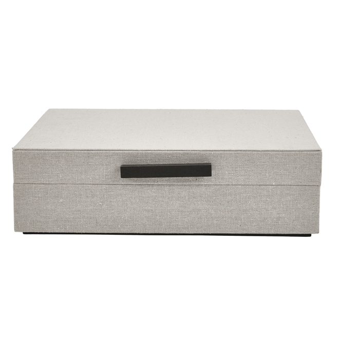 Caixa em MDF com revestimento em linho 101246 - Caixa em MDF com ...