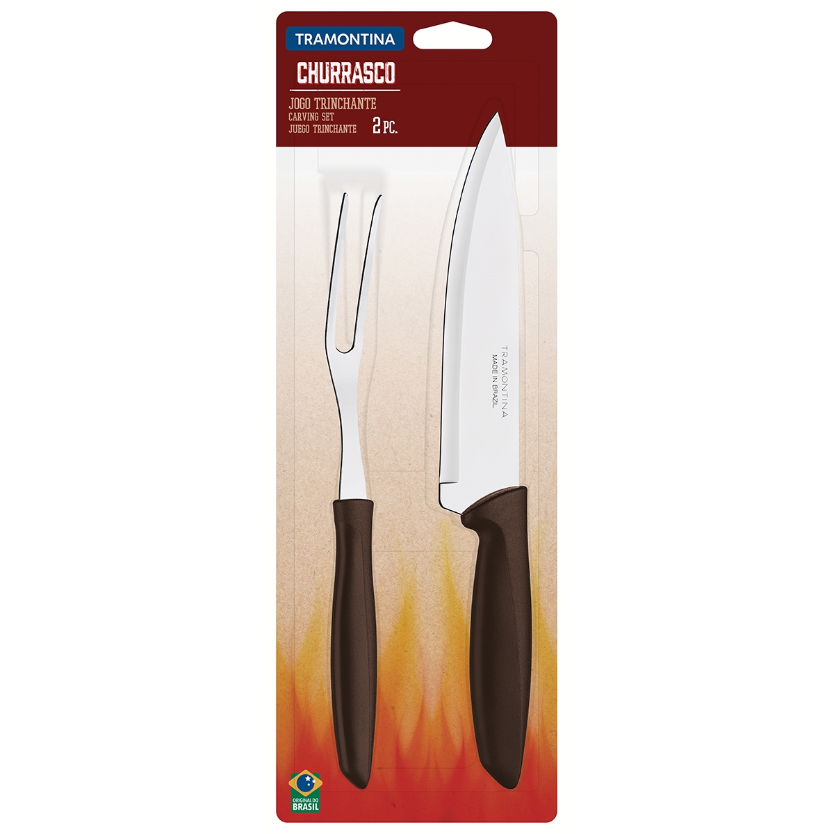 Jogo Trinchante Tramontina Plenus com Lâminas em Aço Inox e Cabos de ...