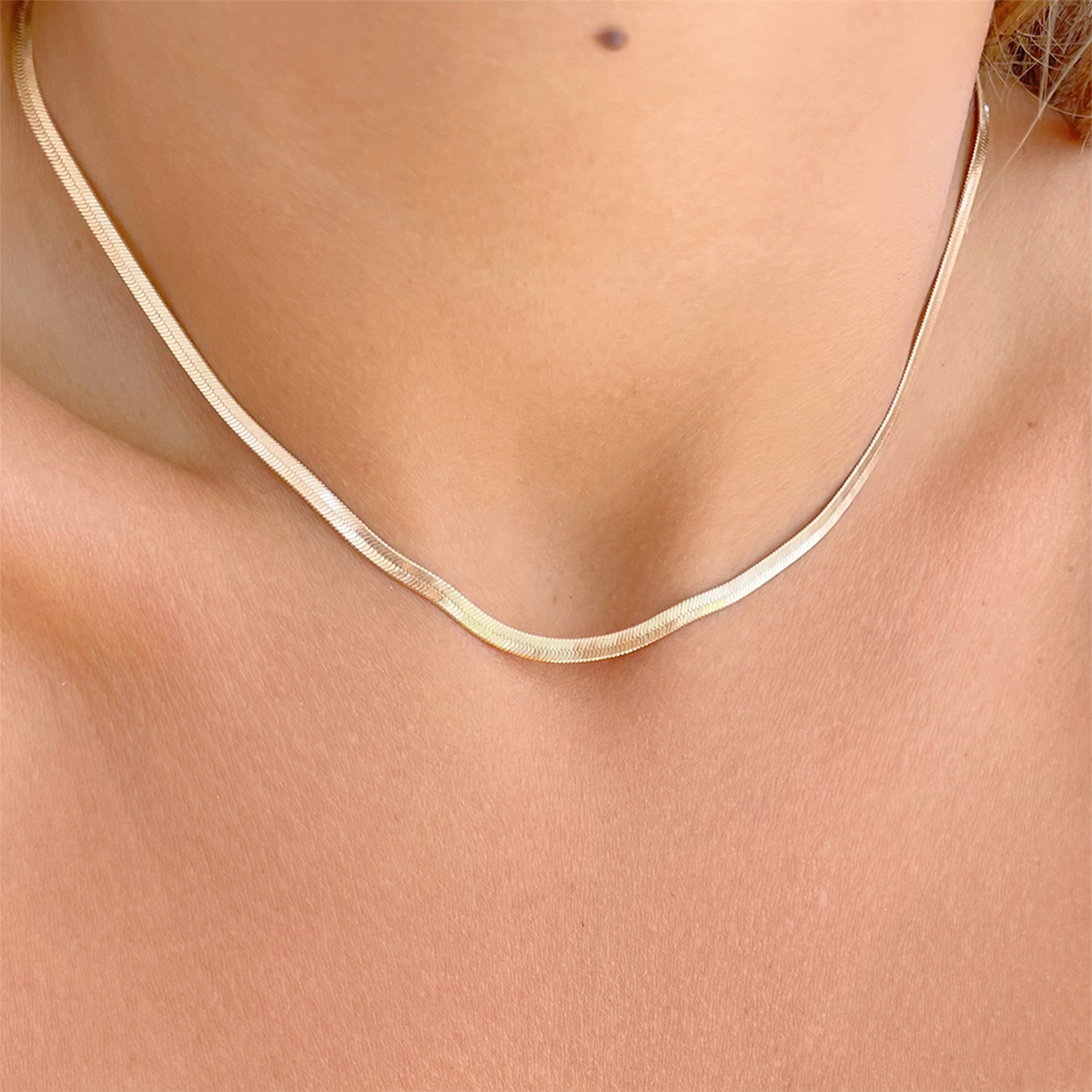 Colar Folheado Liso Laminada 3mm 40cm 99931 - Colar Folheado Liso ...